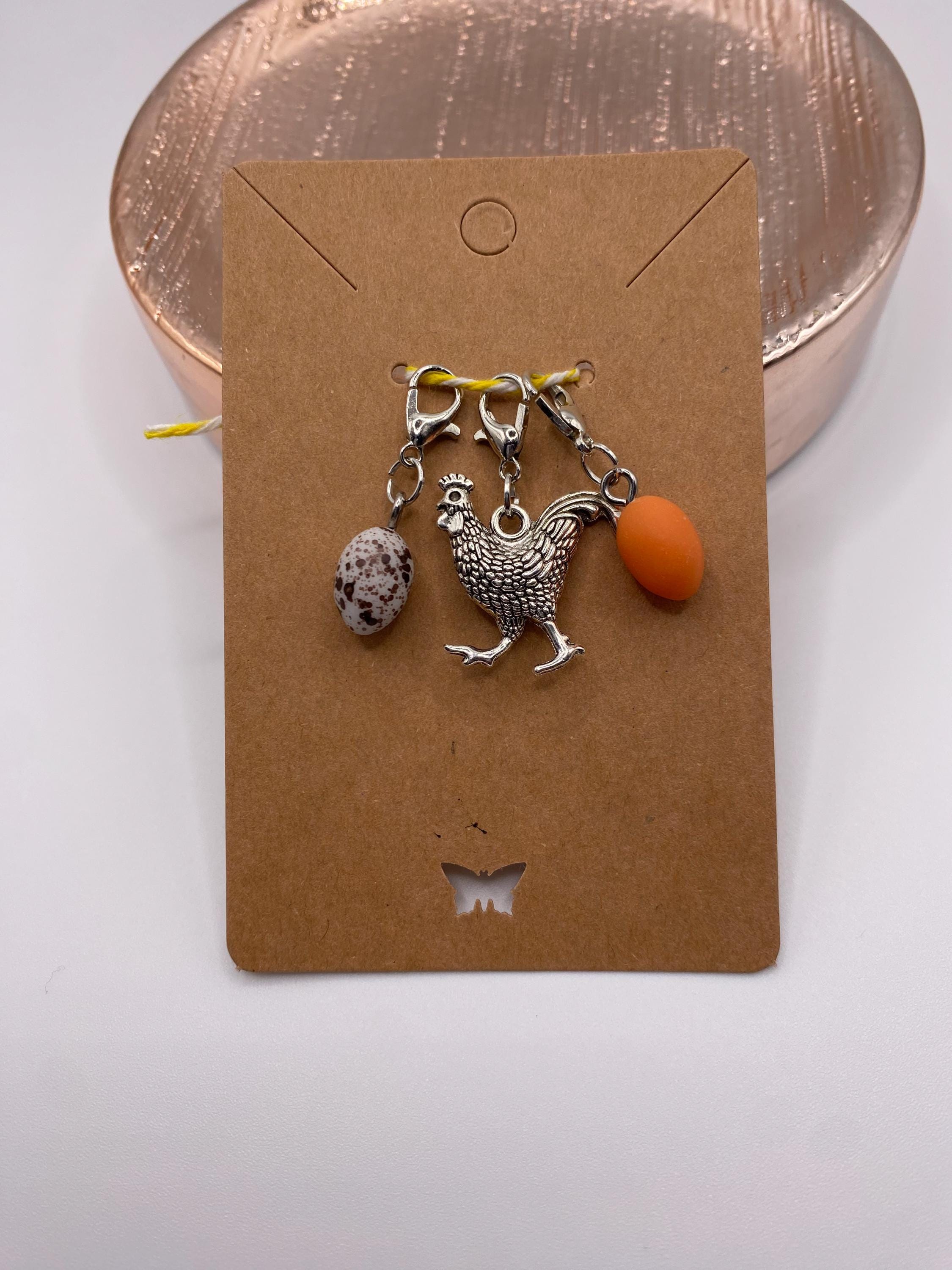 Removable Stitch Markers - "which Came 1st?" Chicken and Eggs/ Crochet ...