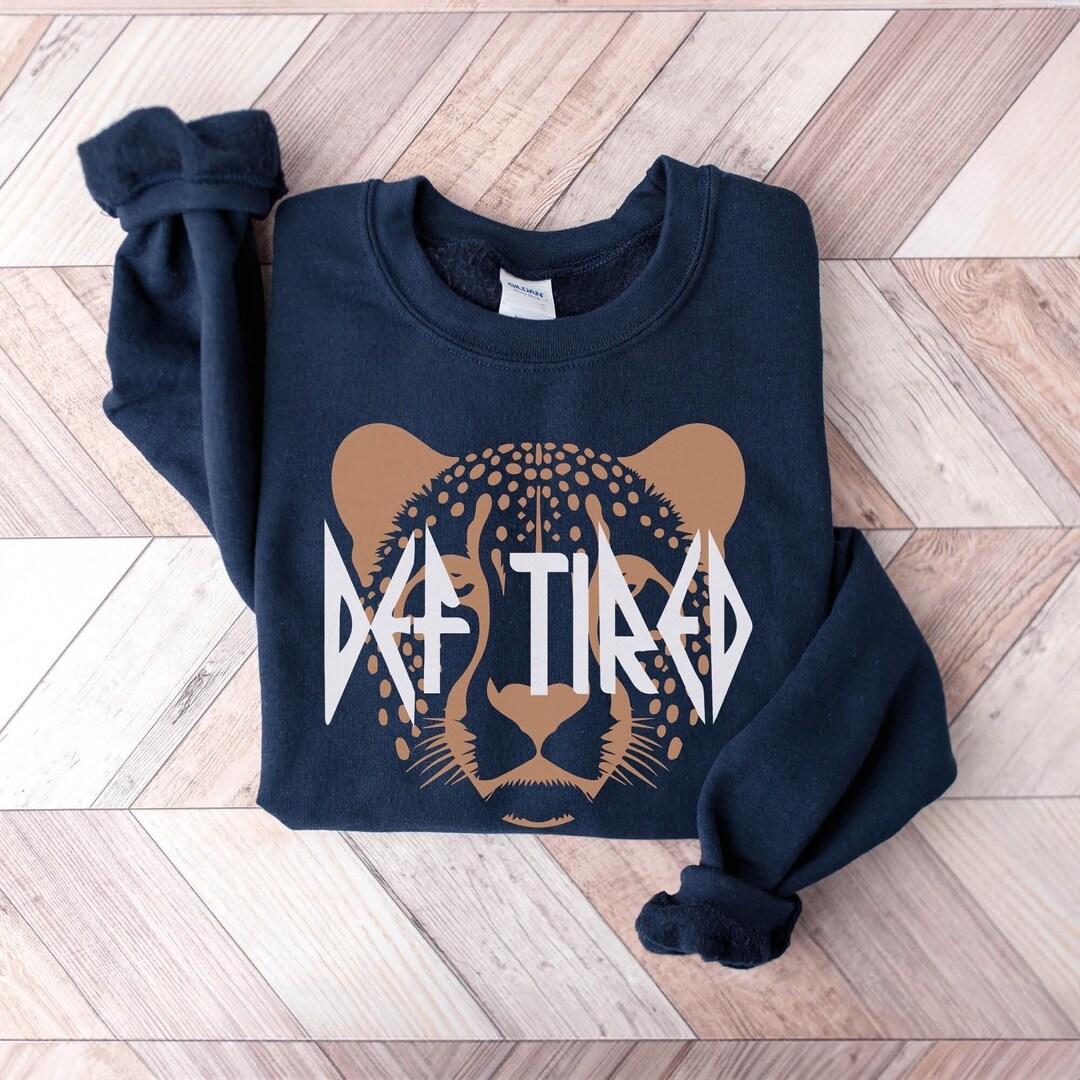 Def Tired Graphic Sweatshirt, Coffee Graphic Sweatshirt, Retro Graphic ...