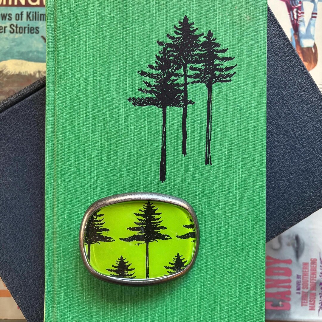 Silhouette Trees Belt Buckle. Forest. Wear With Jeans. Vintage Book ...