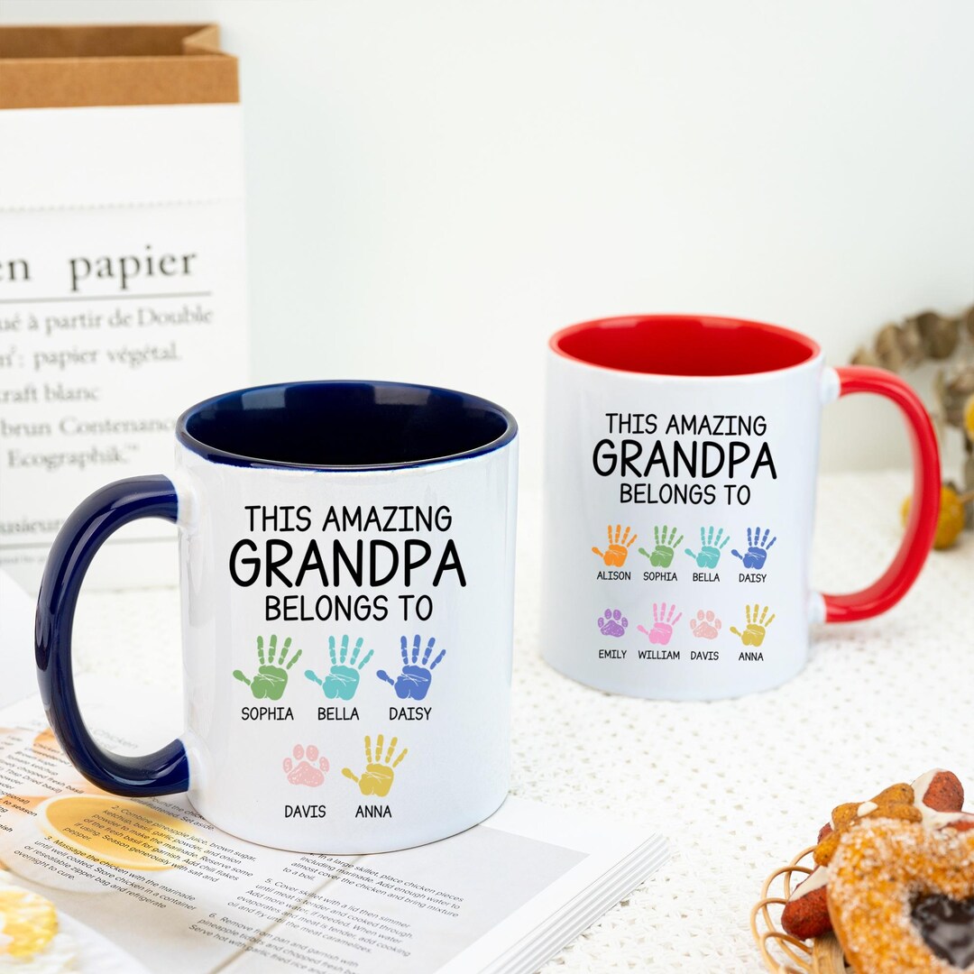Personalised Father's Day Mug, Grandad Gift, Coffee Mug for Grandpa ...