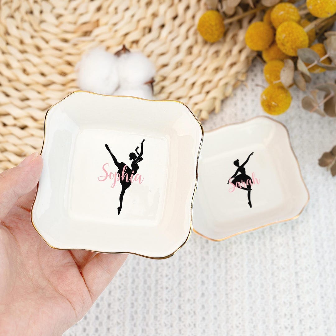 Elegant Ballet Ring Dish,dance Jewelry Dish,personalized Trinket Dish ...