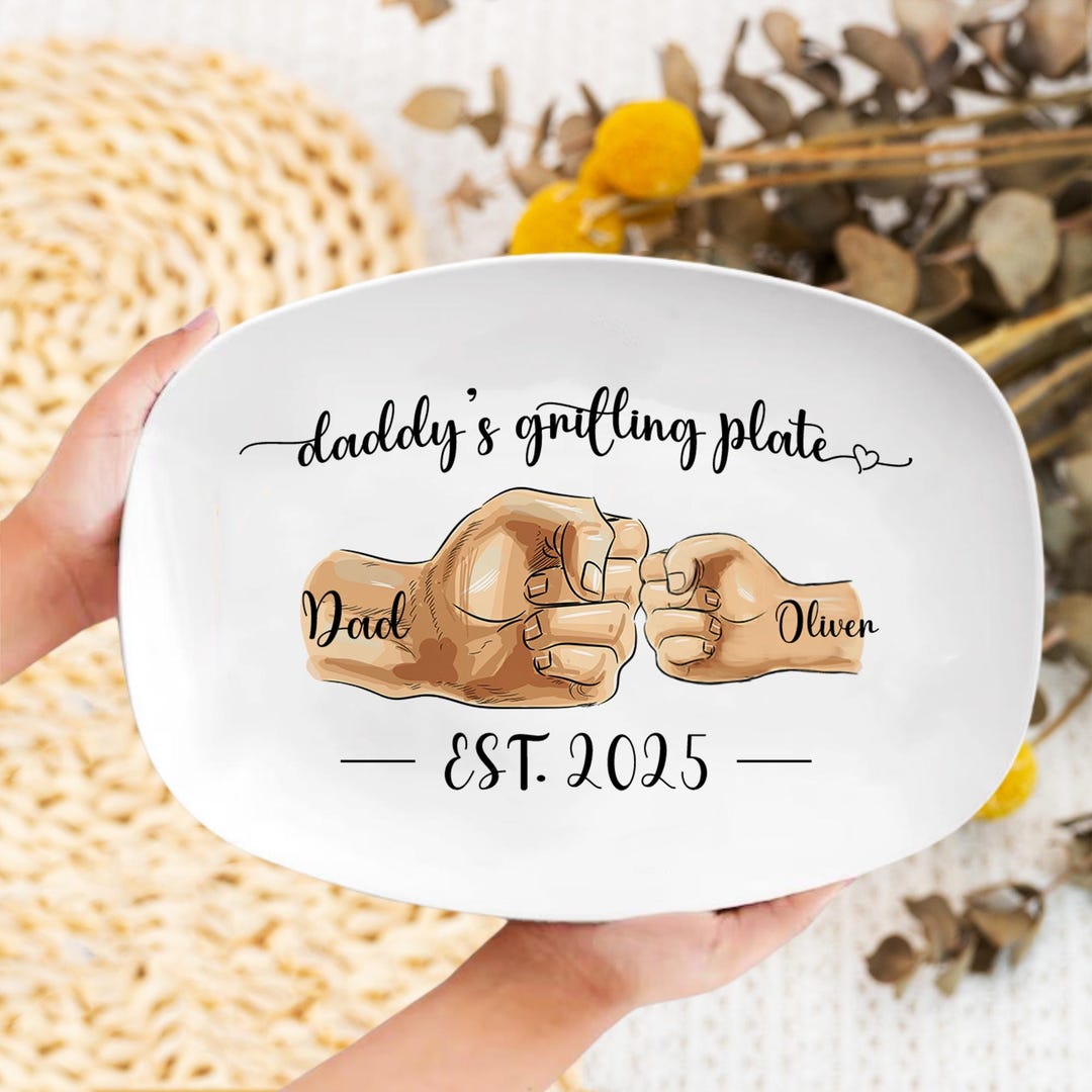 Personalized Daddy Grilling Platter, Father's Day Gift for Dad, for ...