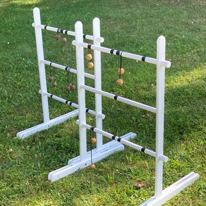 Wooden Ladder Golf Lawn Outdoor Game Kit for Two Players | Fun Ball ...