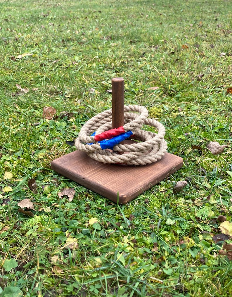 Single Ring Toss Lawn Game 6 Rings. Fun Outdoors Quoits Activity for Kids and Adults Christmas ...