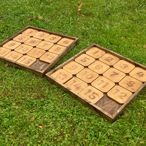 Giant 15 Puzzle Lawn Game for Two Players | Wooden Handcrafted Fun ...