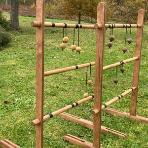 Wooden Ladder Golf Lawn Outdoor Game Kit for Two Players | Fun Ball ...