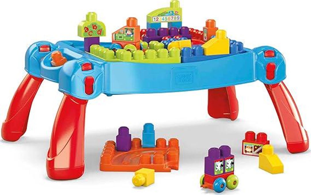 MEGA BLOKS First Builders Toddler Blocks Toy Set, Build n Learn ...