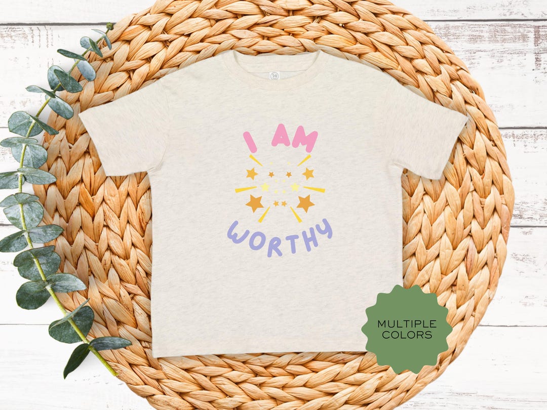 I Am Worthy Kids T-shirt | Positive Affirmations, Inspirational Tee - Etsy
