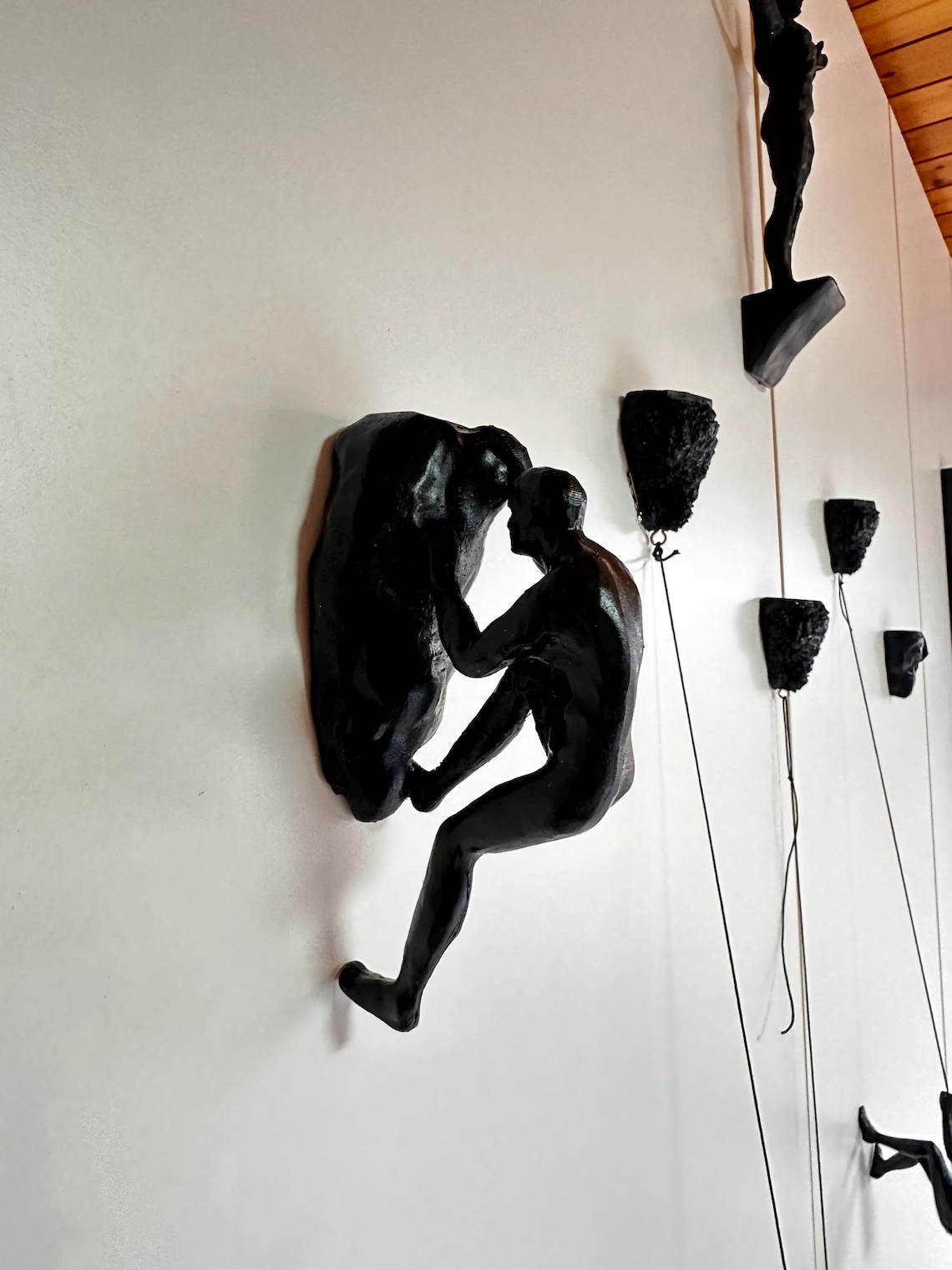 Climbing Man Wall Sculpture, Adventurer Climbing Man Wall Sculpture ...
