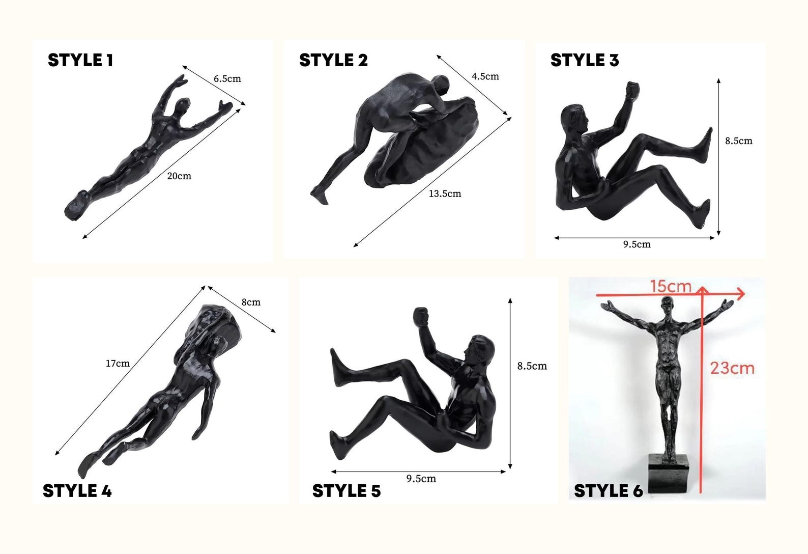 Climbing Man Left Arm up Hanging on Wire Ornament Figure Climber ...