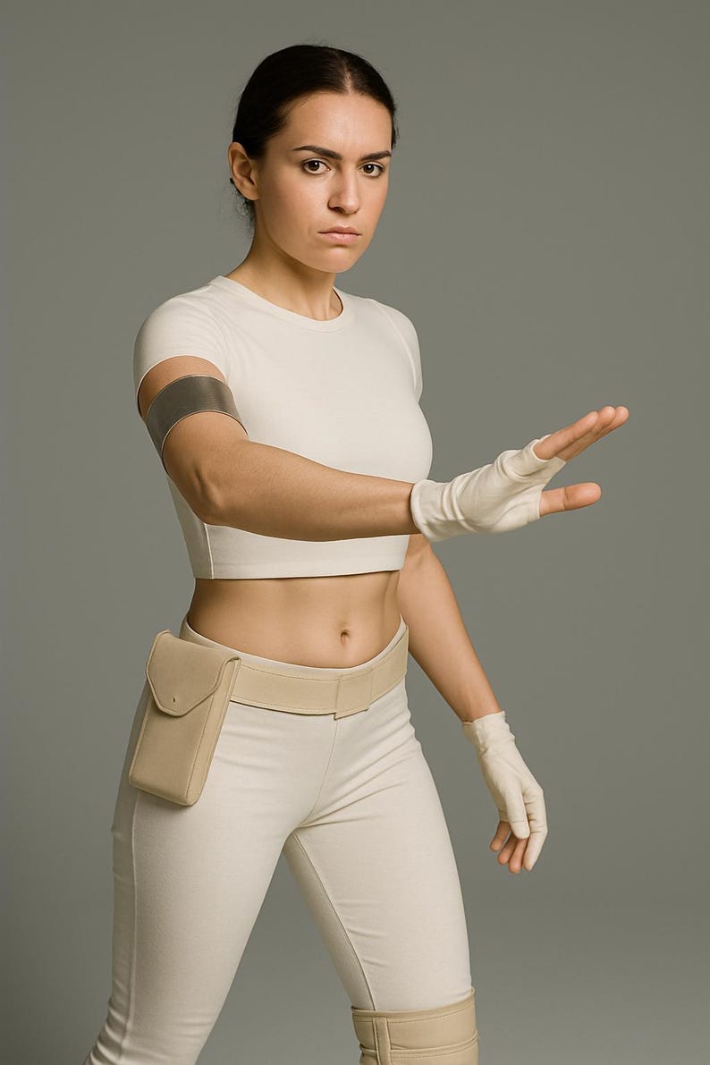 Padme Fantasy Jumpsuit.space War Outfit With Cape.star White Set ...