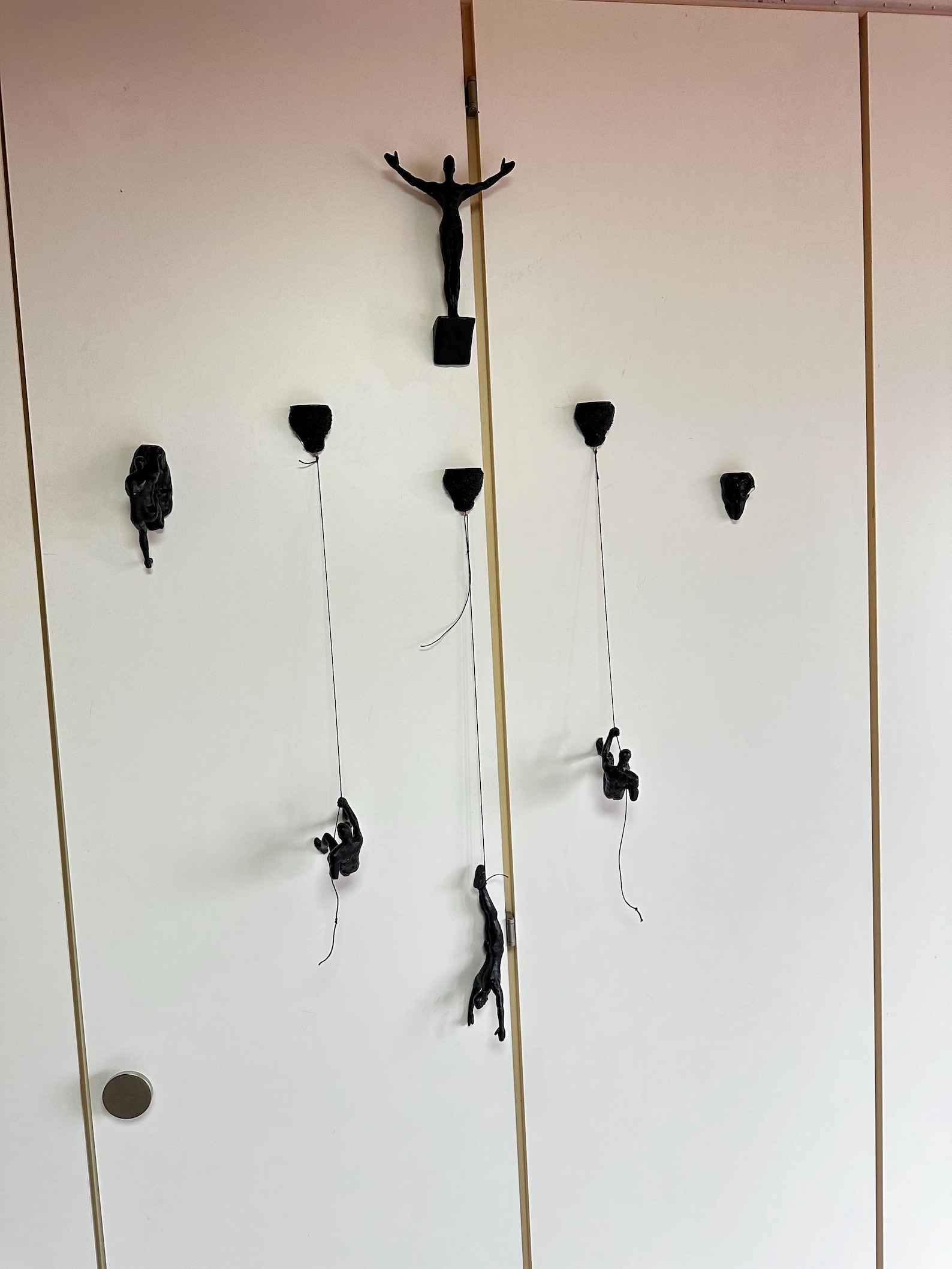 Climbing Man Wall Sculpture, Adventurer Climbing Man Wall Sculpture ...
