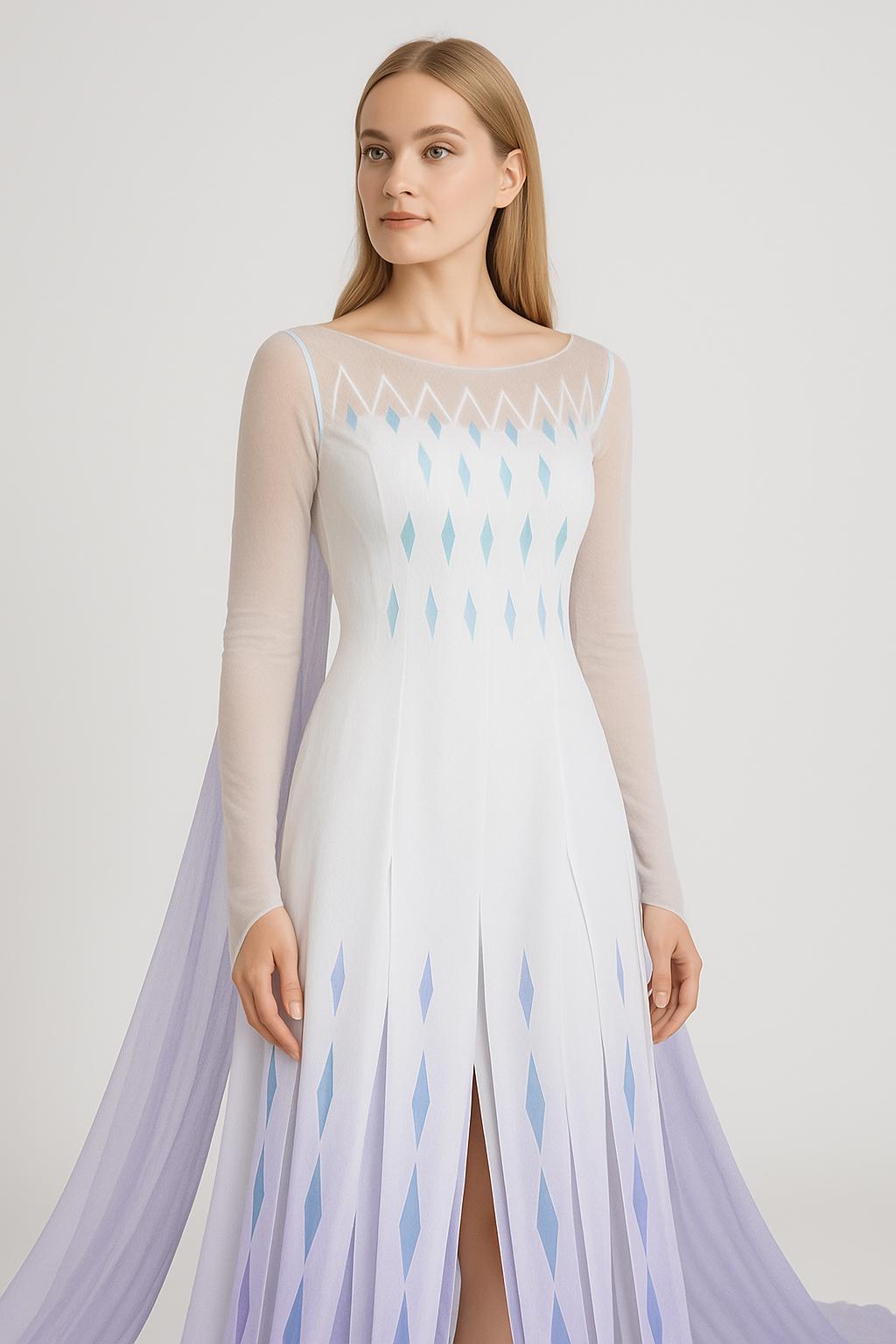 Elsa Costume Dress With Cloak: Snow Queen Cosplay - Etsy UK