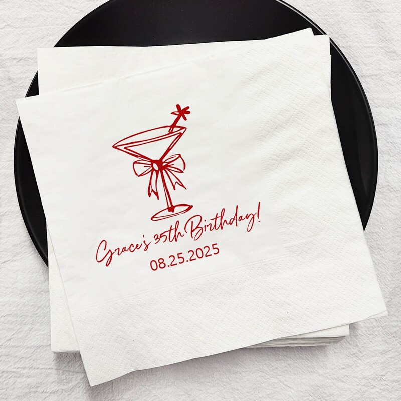 Birthday Napkins - Etsy