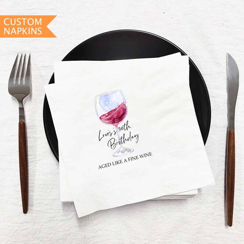 Wine Glass Napkin Paper - Etsy