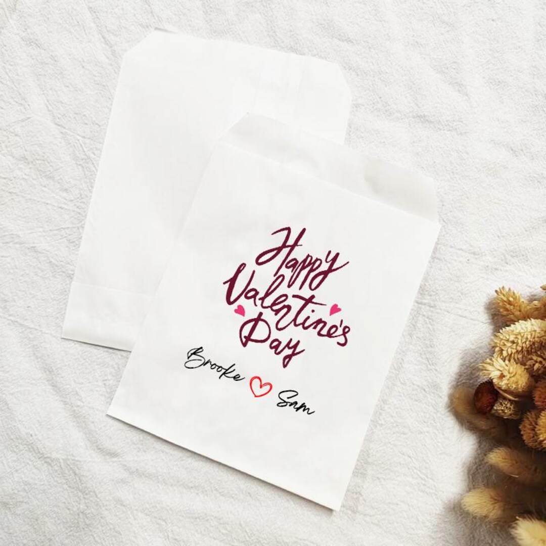 Personalized Valentine's Day Favor Bags, Donut Candy Treat Bags - Etsy