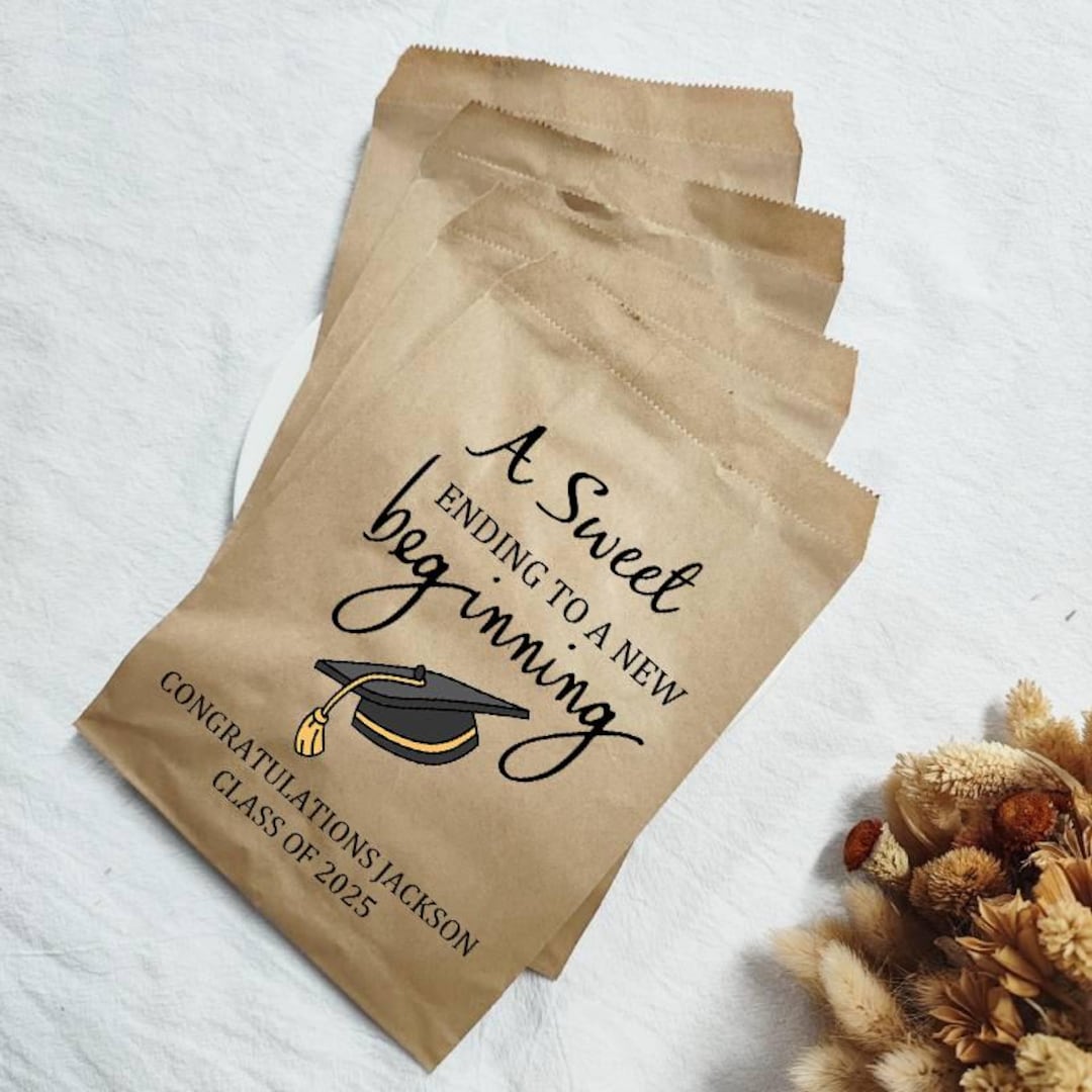 Personalized Graduation Favor Bags, Graduation Party Favors, Cookie ...