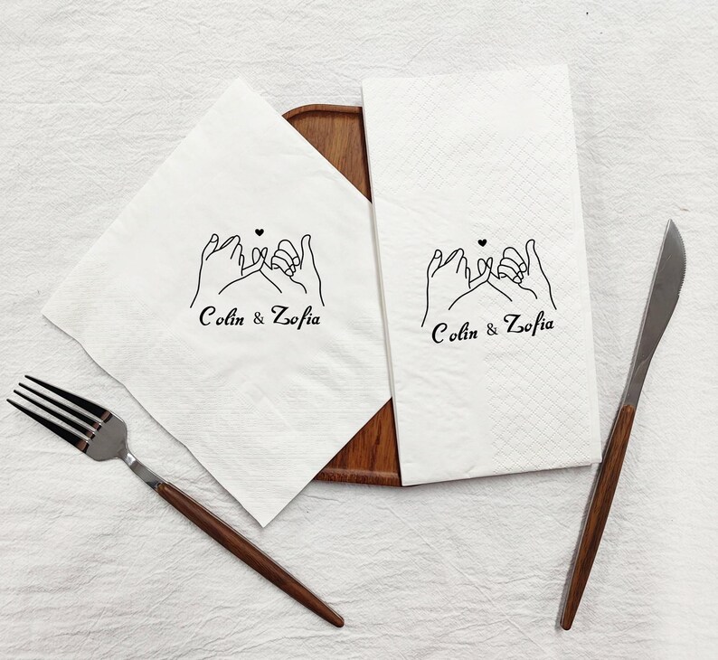 Personalized Paper Napkins, Custom Wedding Cocktail Napkins ...