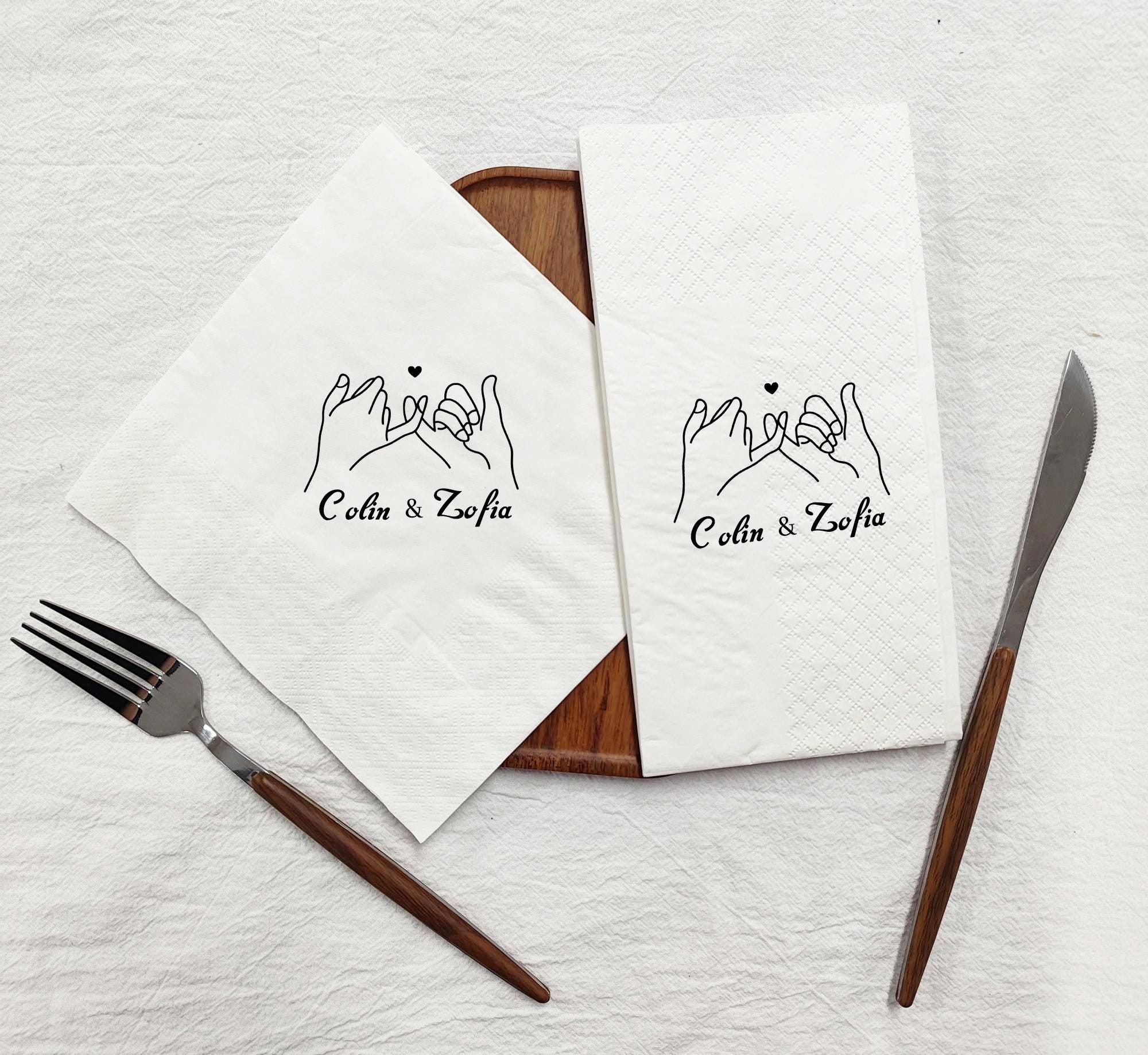 Personalized Paper Napkins, Custom Wedding Cocktail Napkins ...