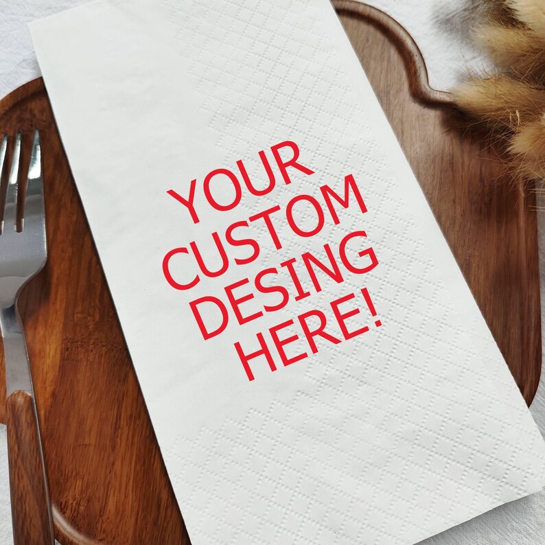 Personalized Logo Paper Napkins, Custom Artwork Design, Custom ...