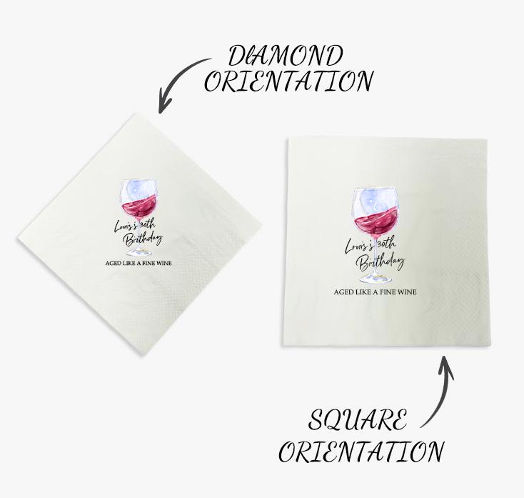 Age Like a Fine Wine Napkins, Custom Photo Napkins, Cocktail Bar ...