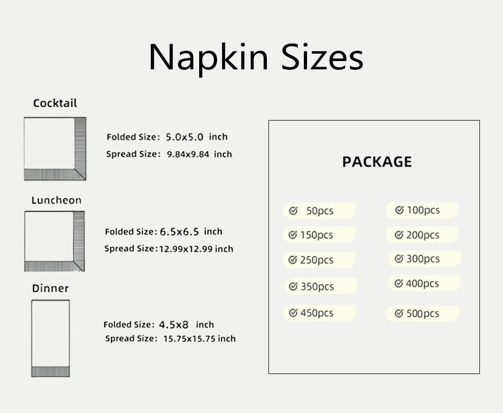 Personalized Logo Paper Napkins, Custom Artwork Design, Custom ...