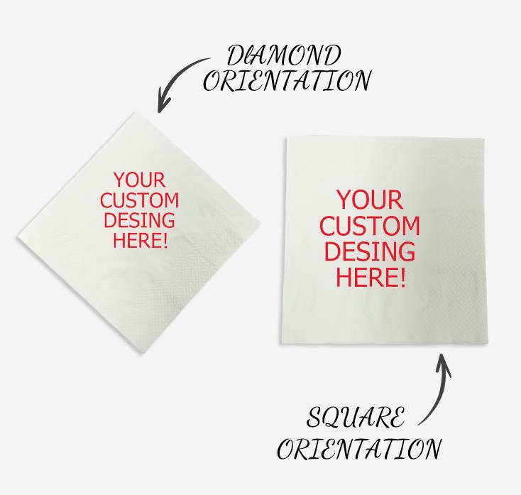 Personalized Logo Paper Napkins, Custom Artwork Design, Custom ...