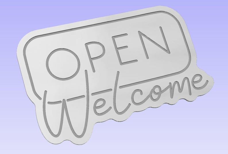 Neon Flex Sign "open Welcome" Sign SVG File, Vector, Design, SVG, Cdr ...