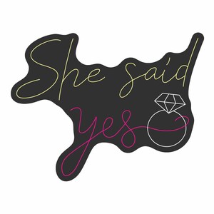 She Said Yes Neon Sign Digital File for CNC Router, Single & Double ...