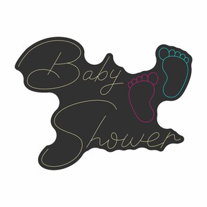Baby Shower Neon Sign Design | Digital File for CNC & LED Neon Flex ...