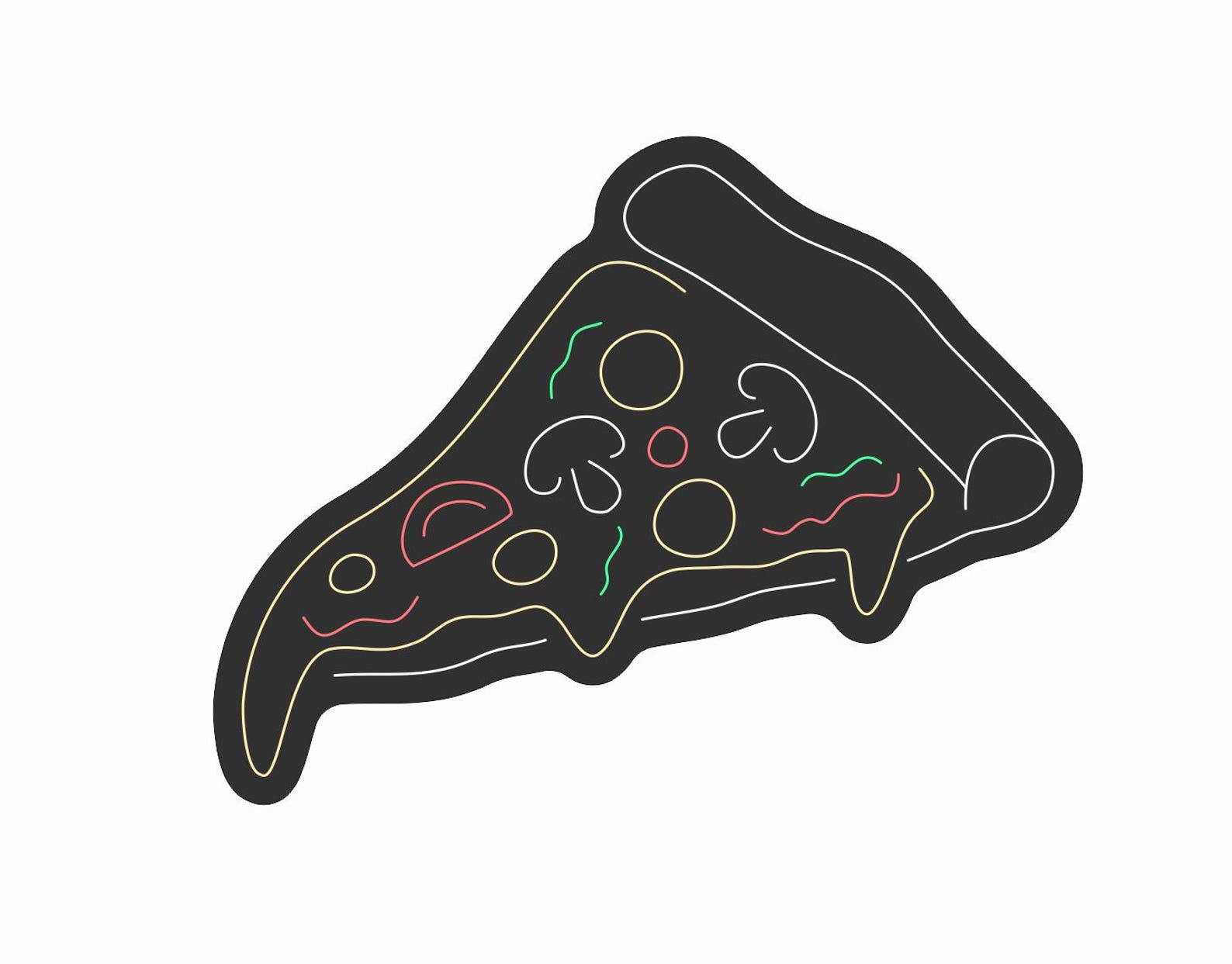 Pizza Neon Sign Digital File for CNC Router | Single & Double Line ...