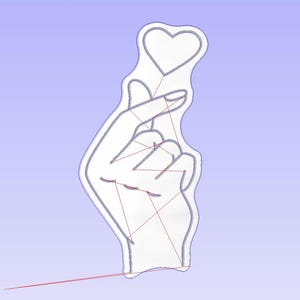 Finger Heart Neon Sign SVG File - Digital Download for CNC, Laser ...