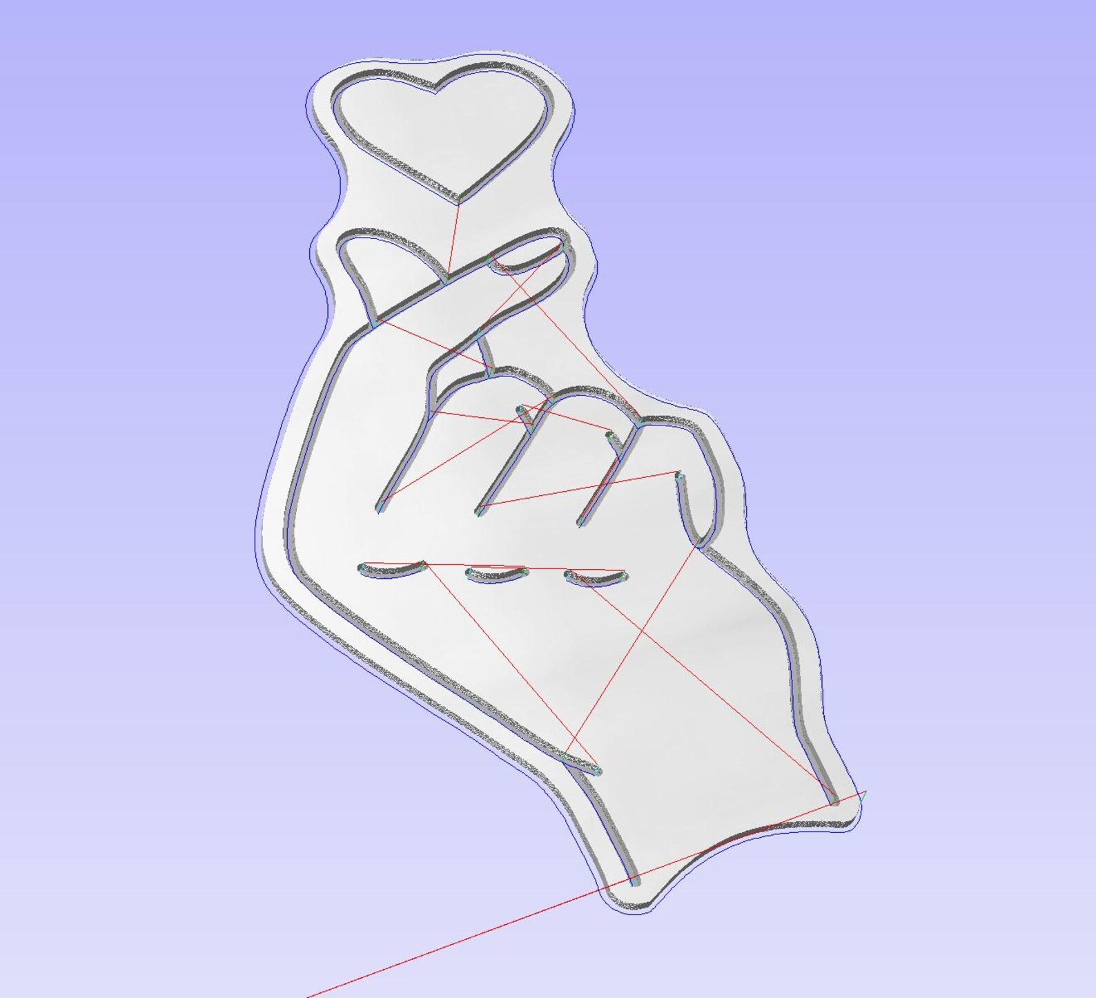 Finger Heart Neon Sign SVG File - Digital Download for CNC, Laser ...