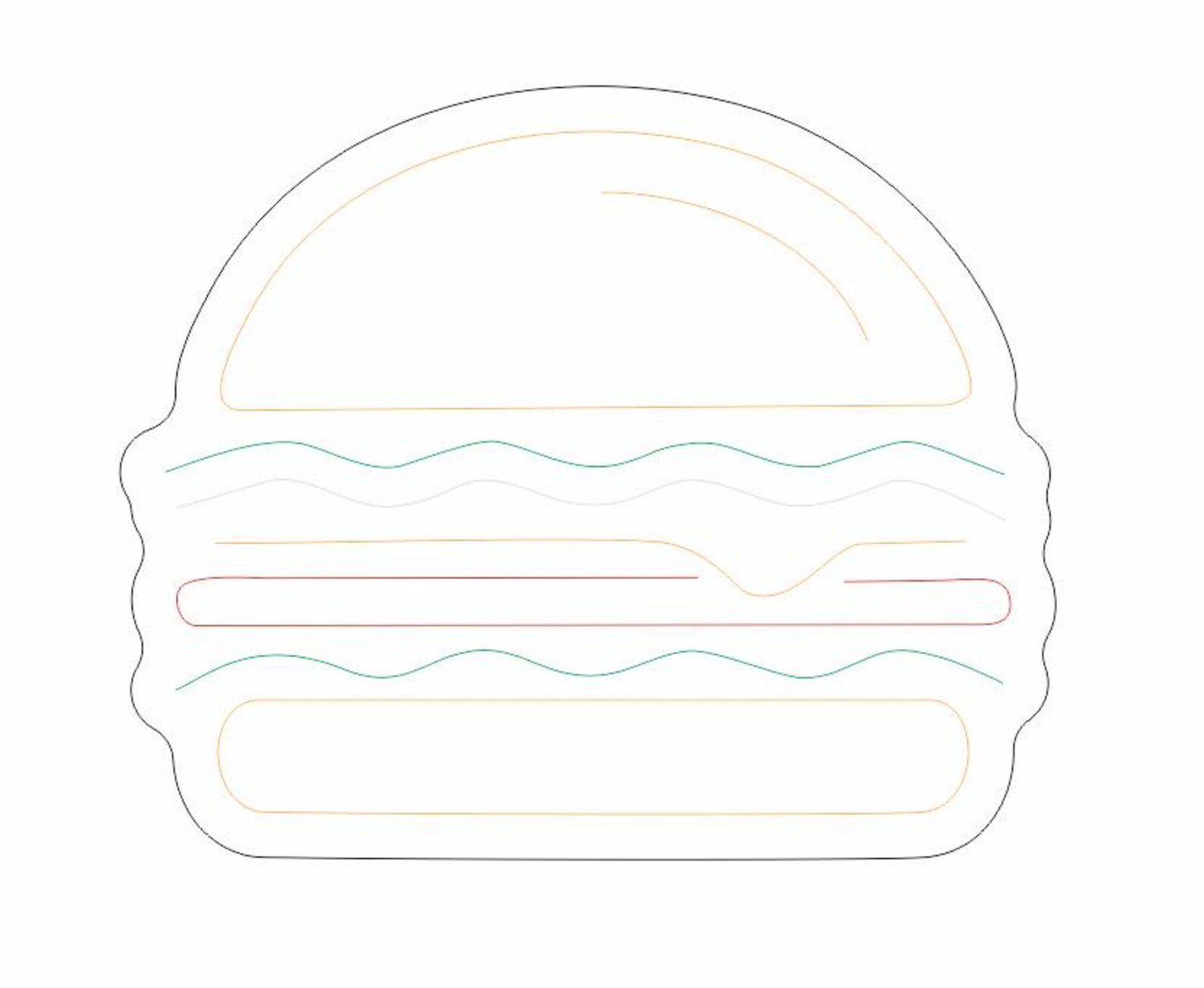 Neon Flex Sign "burger" Sign SVG File, Vector, Design, SVG, Cdr, Dxf ...
