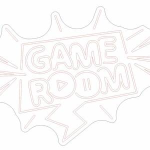 Neon Flex Sign "game Room" Sign SVG File, Vector, Design, SVG, Cdr, Dxf ...