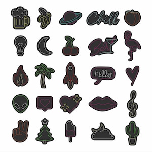 Neon Sign Collection – 25 Digital Files for CNC & Led Flex | SVG DXF Ai ...