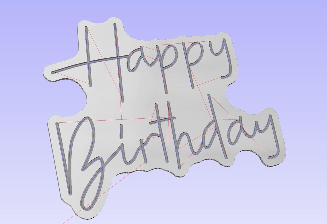 Neon Flex Sign "happy Birthday" Sign SVG File, Vector, Design, SVG, Cdr ...