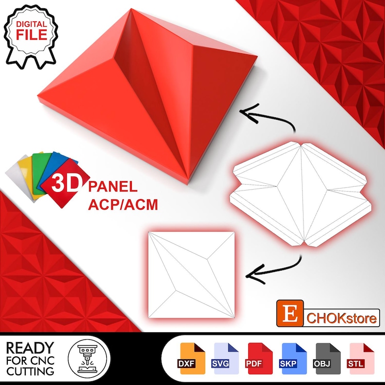 3D Acm Panel Design for CNC and 3D Modeling | Facade Cladding Vector ...