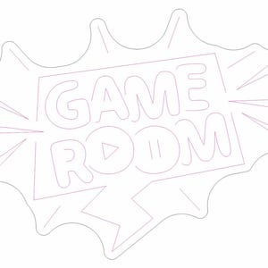 Neon Flex Sign "game Room" Sign SVG File, Vector, Design, SVG, Cdr, Dxf ...