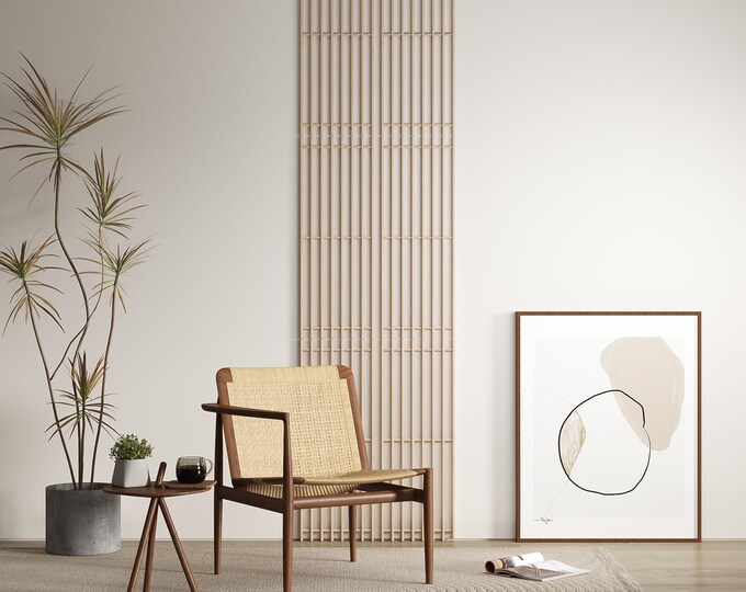 Real Wood Wall Panels, Set of 6, Acoustic Panels, Handmade Wooden ...