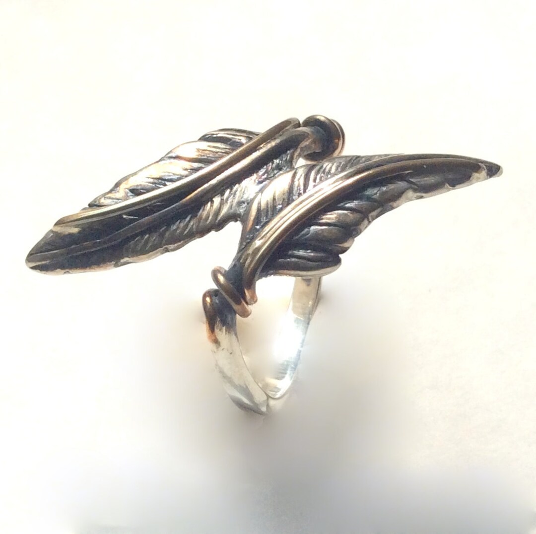 Two Tone Twig Ring, Branch Ring, Leaf Ring, Boho Ring, Nature Ring ...