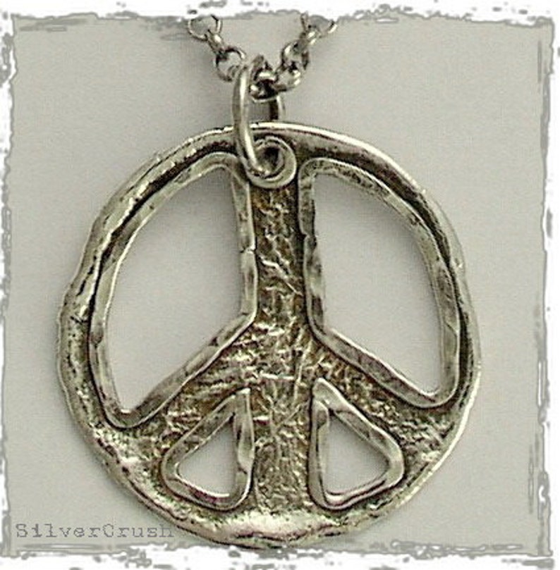 Peace Ring Silver Peace Ring Silver Band Wide Ring - Etsy