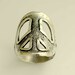 Peace Ring, Silver Peace Ring, Silver Band, Wide Ring, Sterling Silver ...