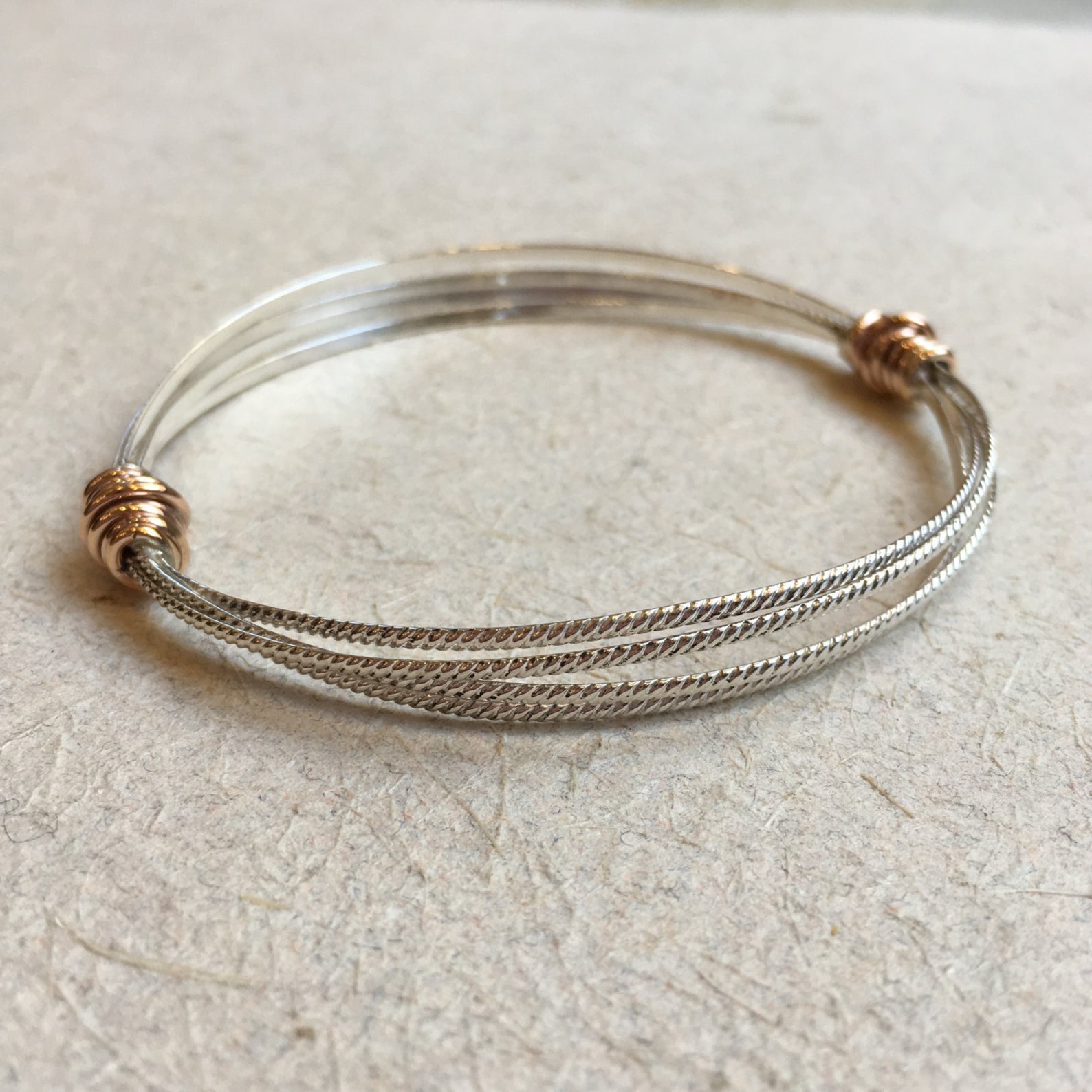 Bangle Bracelet sterling silver gold filled bracelet thin | Etsy