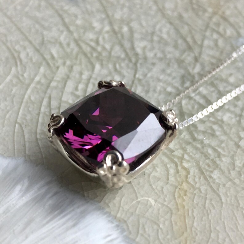 Amethyst Necklace February Birthstone Amethyst Pendant - Etsy