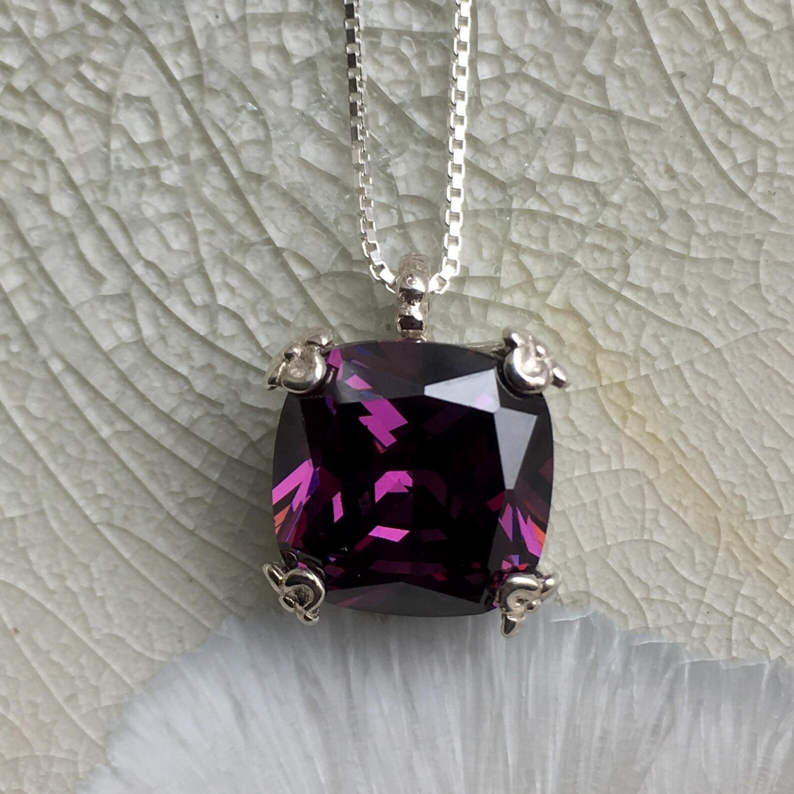 Amethyst necklace February birthstone amethyst pendant | Etsy