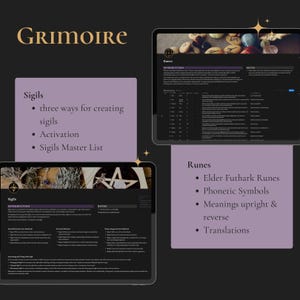 Witch's Compendium Notion Template: Astrology, Tarot, Grimoire - Etsy