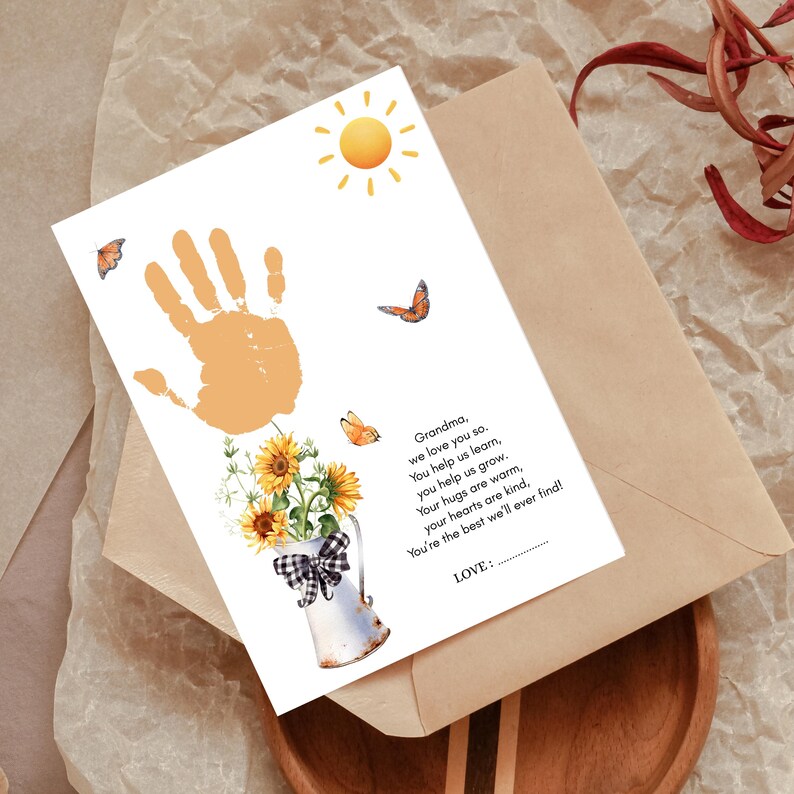 Grandma Handprint Art, Grandma Printable, Grandma Mother's Day Gift ...