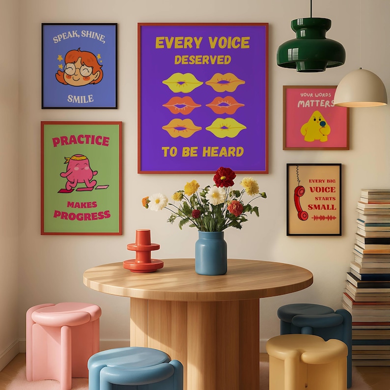 SLP Poster Set 10, Printable Speech Therapy Wall Art, Classroom ...