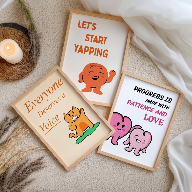 SLP Poster Set 10, Printable Speech Therapy Wall Art, Classroom ...